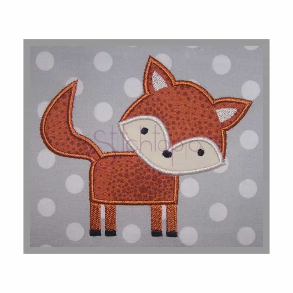 Forest Animals Fox Applique Design | Instant Digital Download | Stitchtopia