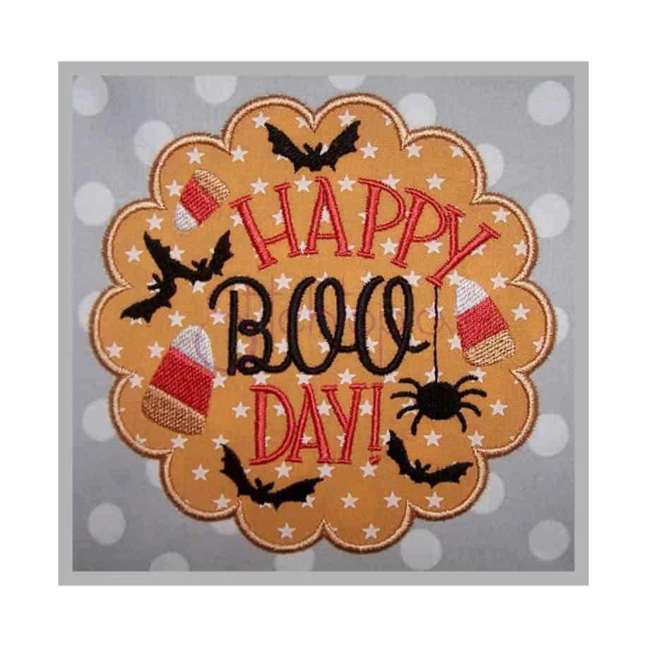Happy Boo Day Applique Design - Stitchtopia