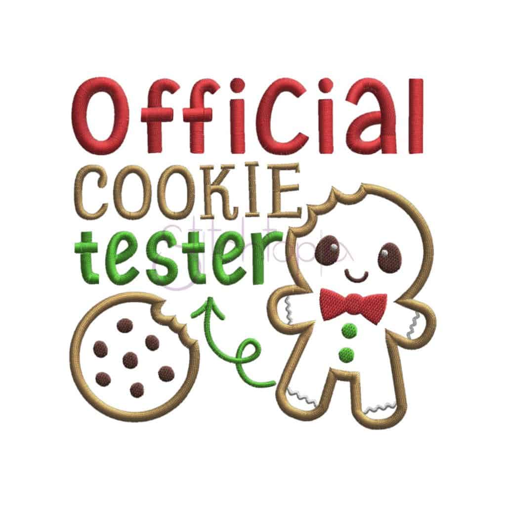 Official Cookie Tester Applique Design - Stitchtopia
