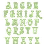 Fishtail Applique Monogram with Bean Stitch - 5" 6" 7" - Stitchtopia