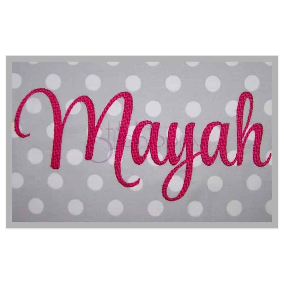 Mayah Embroidery Font #1 - 4" 4.5" 5" 5.5" 6" - Stitchtopia