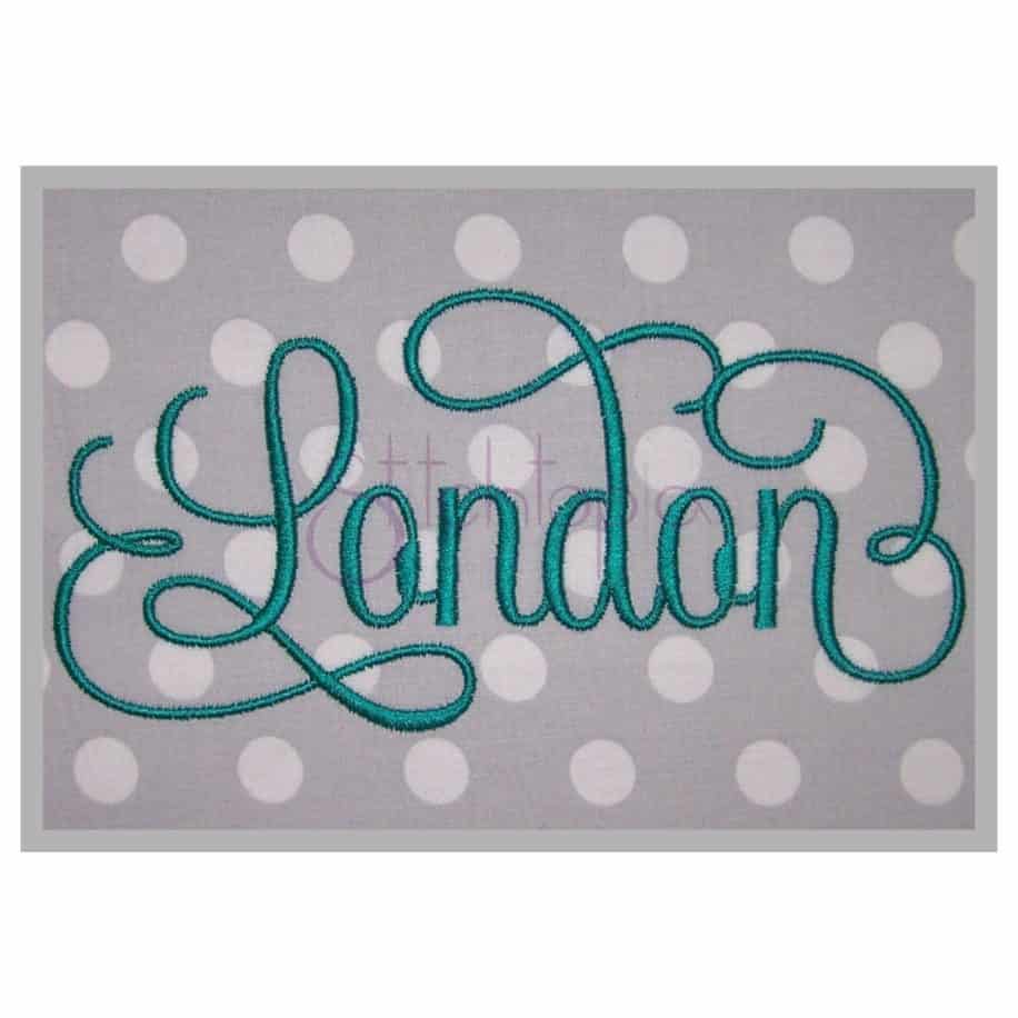 London Embroidery Font #1-4 - 1" 1.5" 2" 2.5" 3" - Stitchtopia