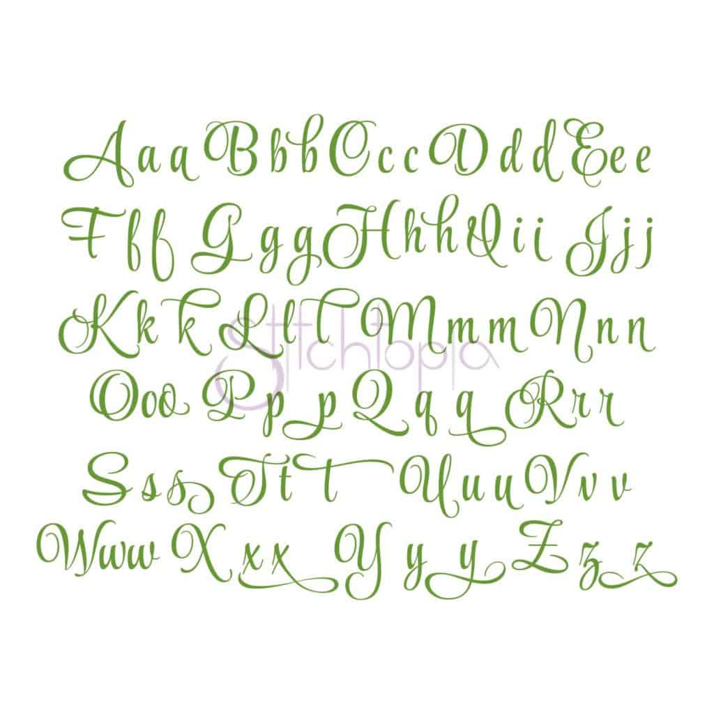Mayah Embroidery Font Bundle #1-3 - .5" 1" 1.5" 2" 2.5" 3" - Stitchtopia
