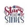 Stars & Stripes Embroidery Design - Stitchtopia