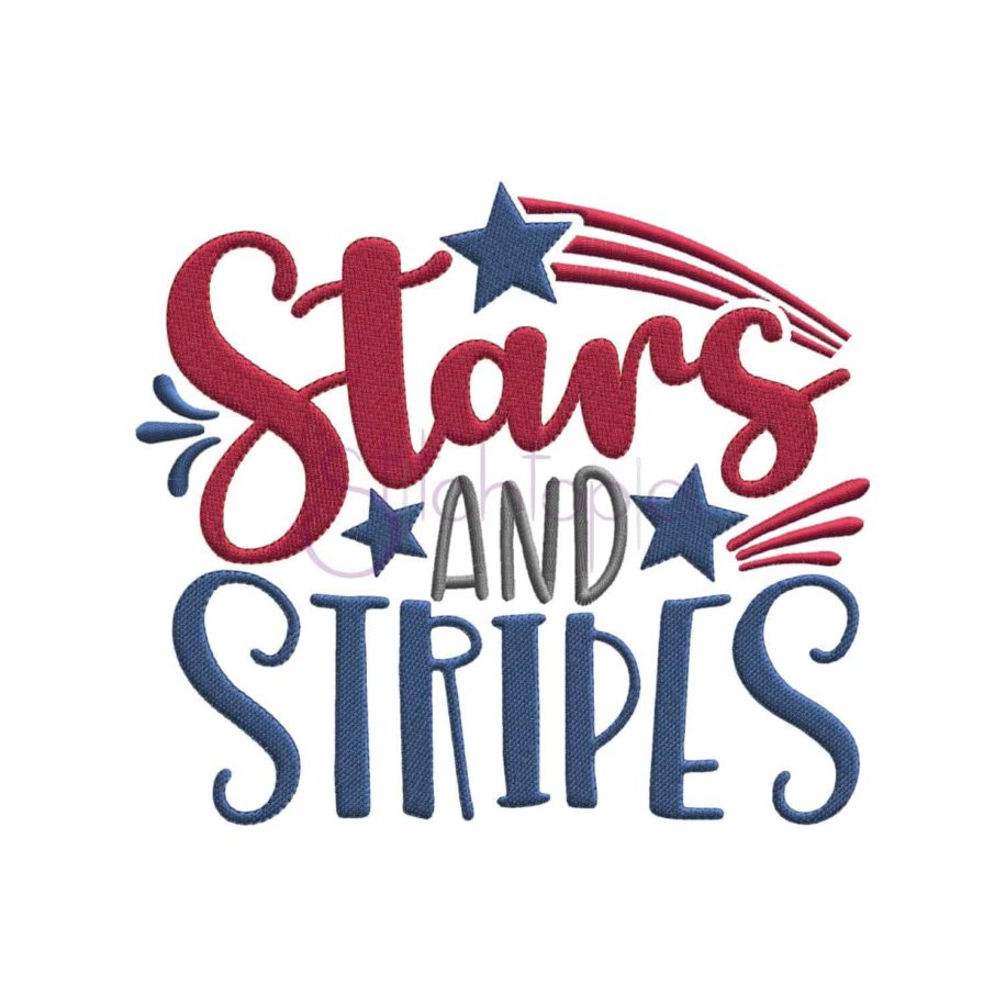 Stars & Stripes Embroidery Design - Stitchtopia