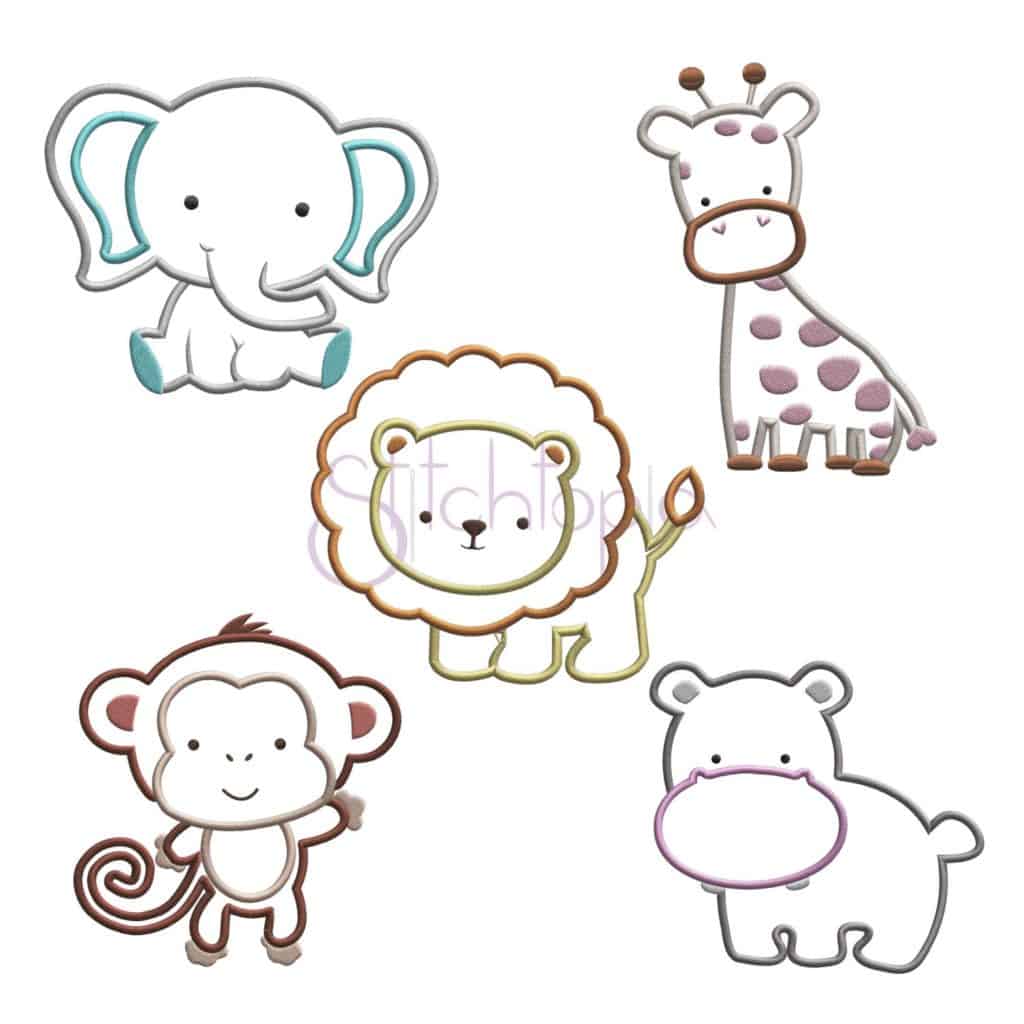 Baby Animals Applique Set - Stitchtopia