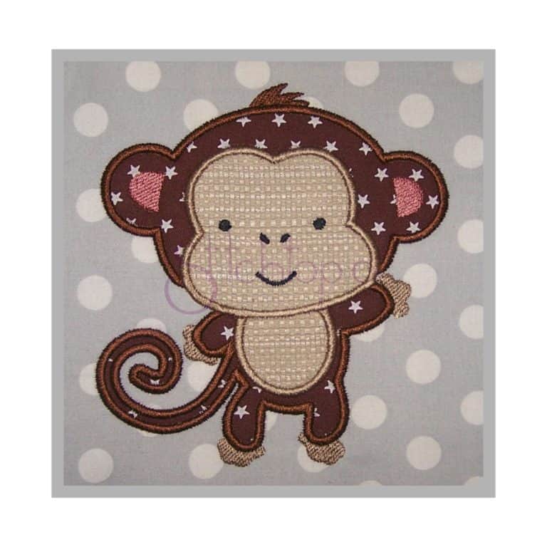 Baby Animals - Monkey Applique Design - Stitchtopia