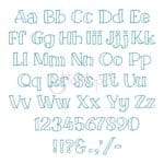 Adele Applique Font - 2.5" 3" 3.5" 4" - Stitchtopia