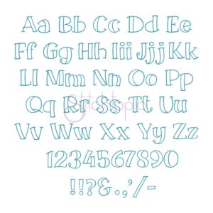 Adele Embroidery Font - 1" 1.5" 2" 2.5" 3" - Stitchtopia