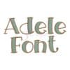 Adele Filled Embroidery Font - 1" 1.5" 2" 2.5" 3" - Stitchtopia