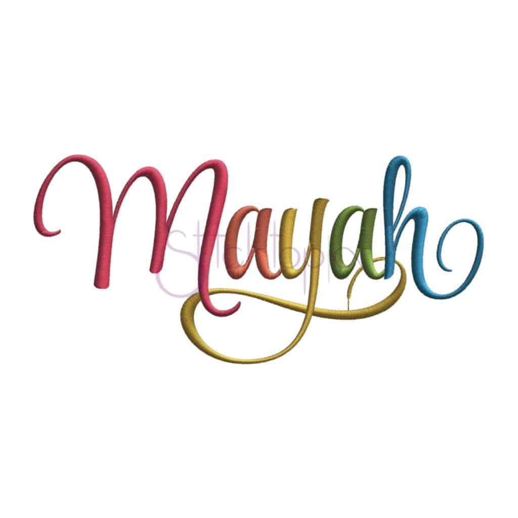 Mayah Embroidery Font Bundle #1-3 - .5" 1" 1.5" 2" 2.5" 3" - Stitchtopia