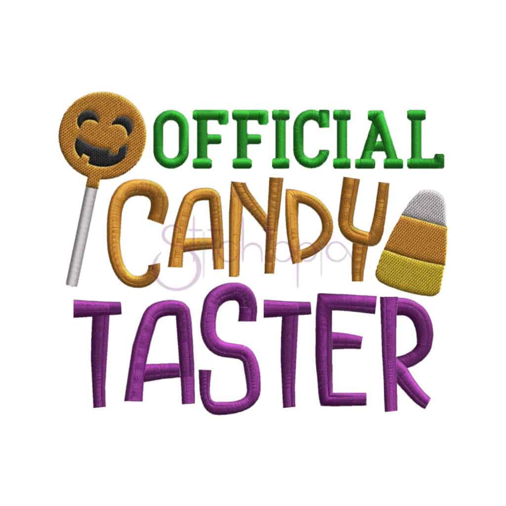 Official Candy Taster Embroidery Design - Stitchtopia