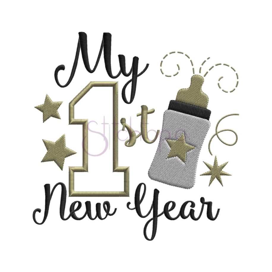 My First New Year Applique Design - Stitchtopia
