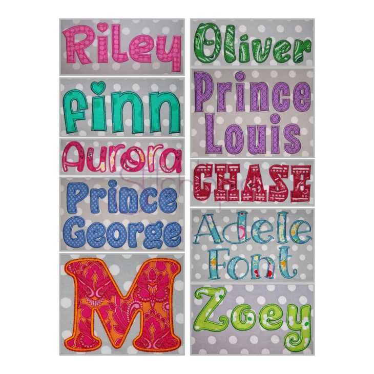 Applique Font Bundle - 10 Fonts - Stitchtopia