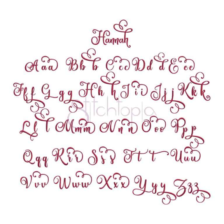 Script Embroidery Font Bundle - 10 Fonts - Stitchtopia