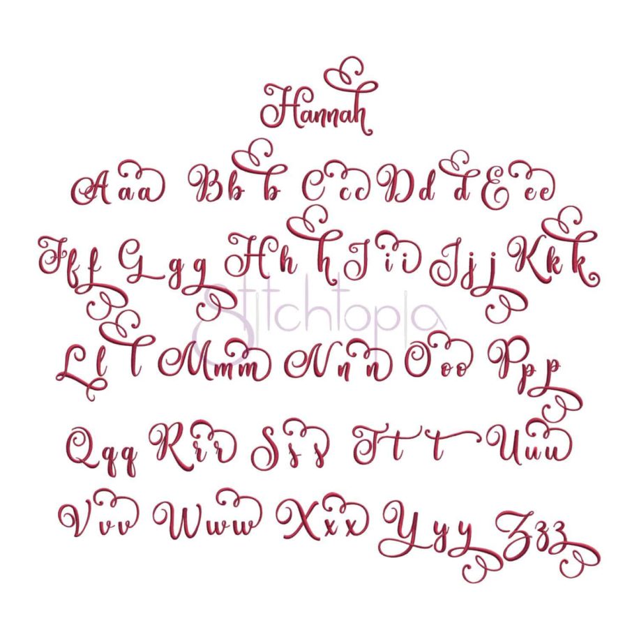 Script Embroidery Font Bundle - 10 Fonts - Stitchtopia