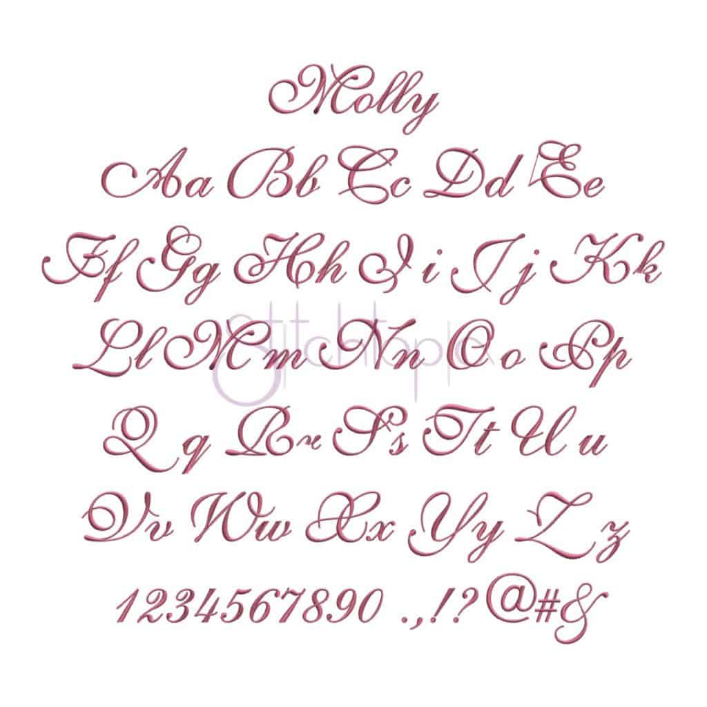 Script Embroidery Font Bundle - 10 Fonts - Stitchtopia