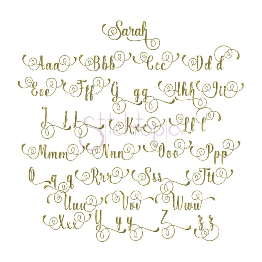 Script Embroidery Font Bundle - 10 Fonts - Stitchtopia