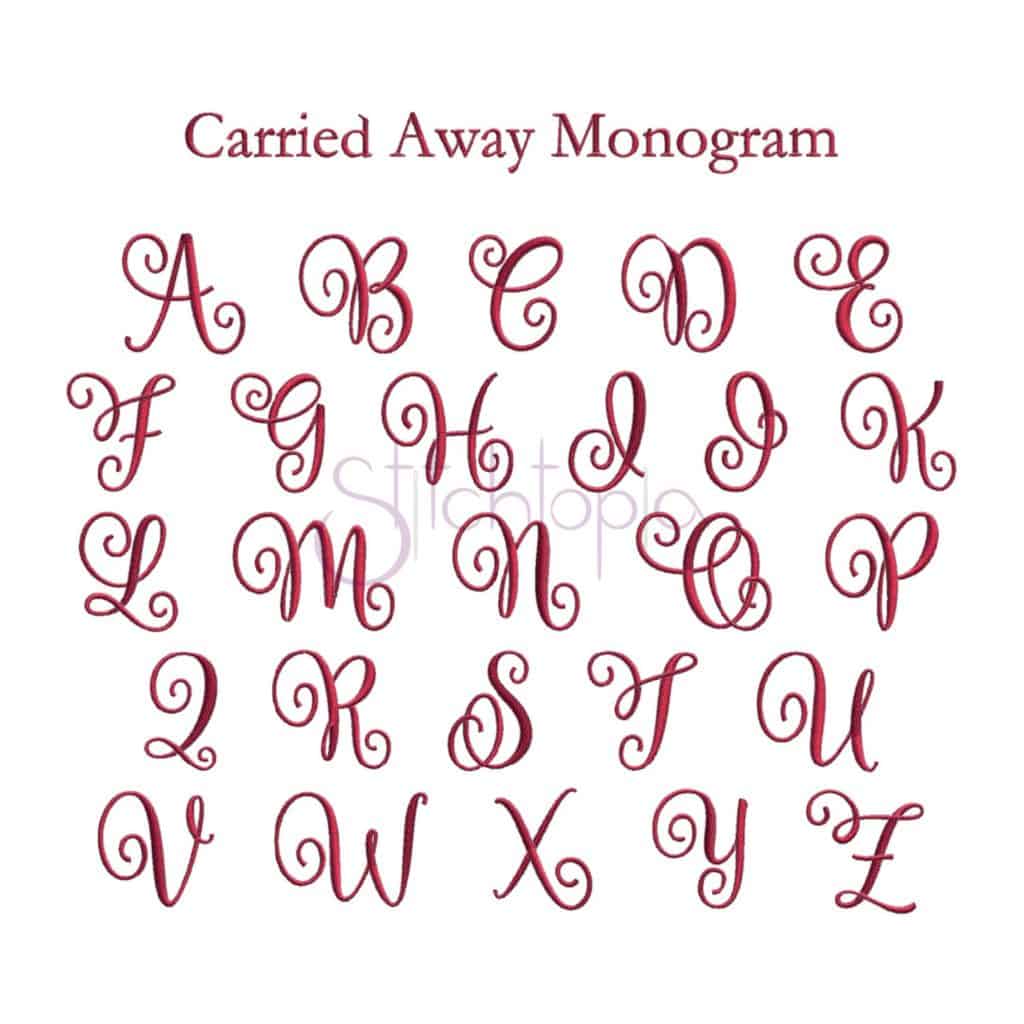 Monogram Embroidery Font Bundle - 10 Fonts - Stitchtopia