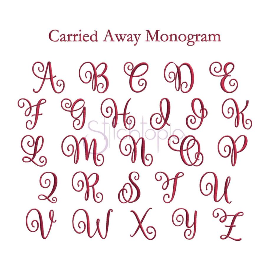 Monogram Embroidery Font Bundle - 10 Fonts - Stitchtopia