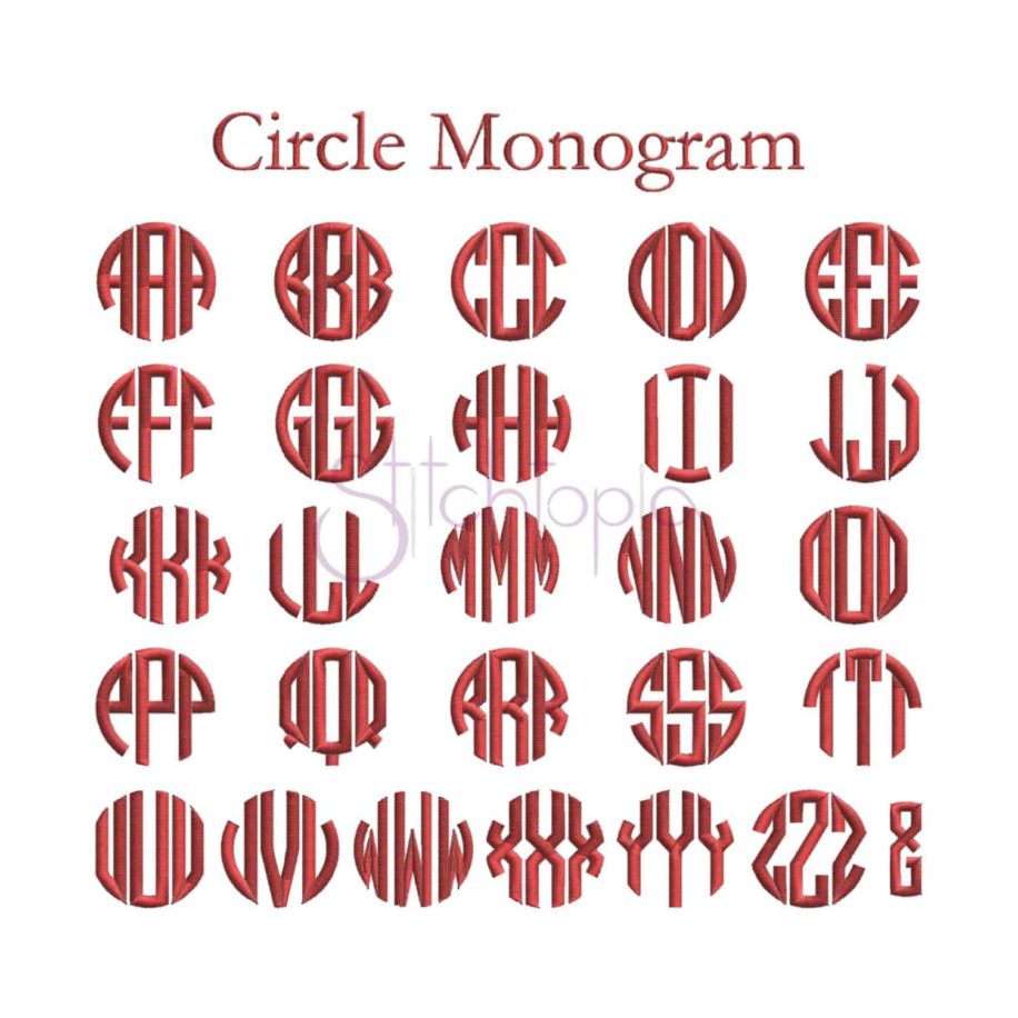 Monogram Embroidery Font Bundle - 10 Fonts - Stitchtopia
