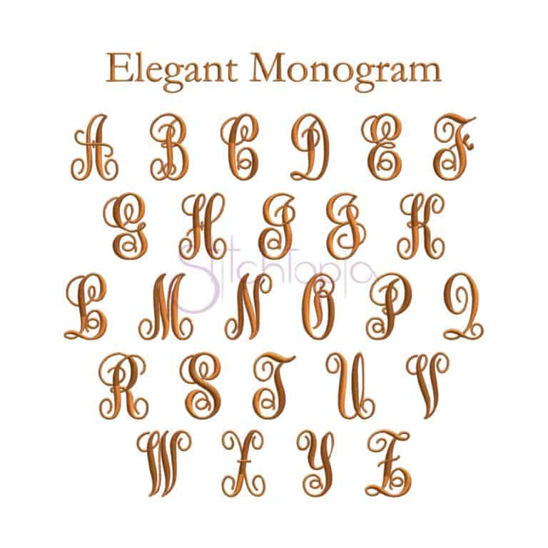 Monogram Embroidery Font Bundle - 10 Fonts - Stitchtopia