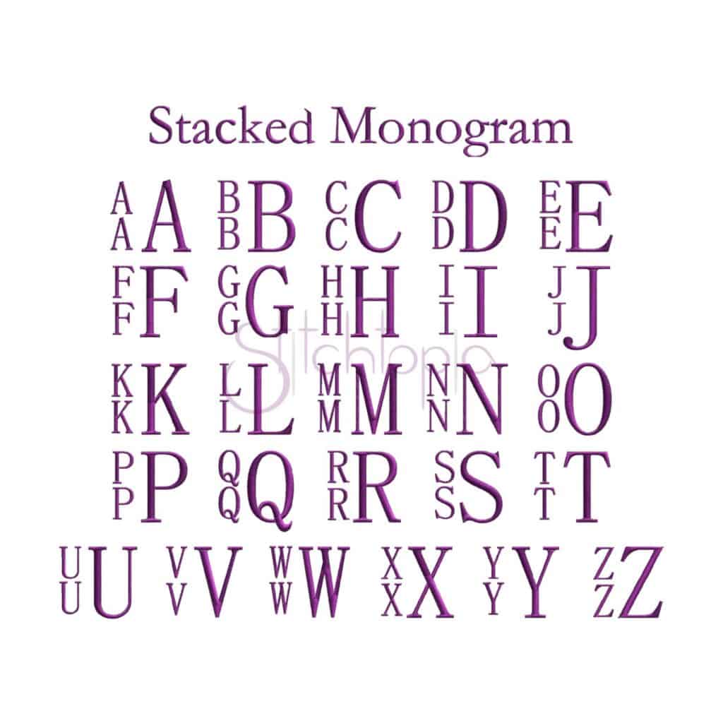 Monogram Embroidery Font Bundle - 10 Fonts - Stitchtopia