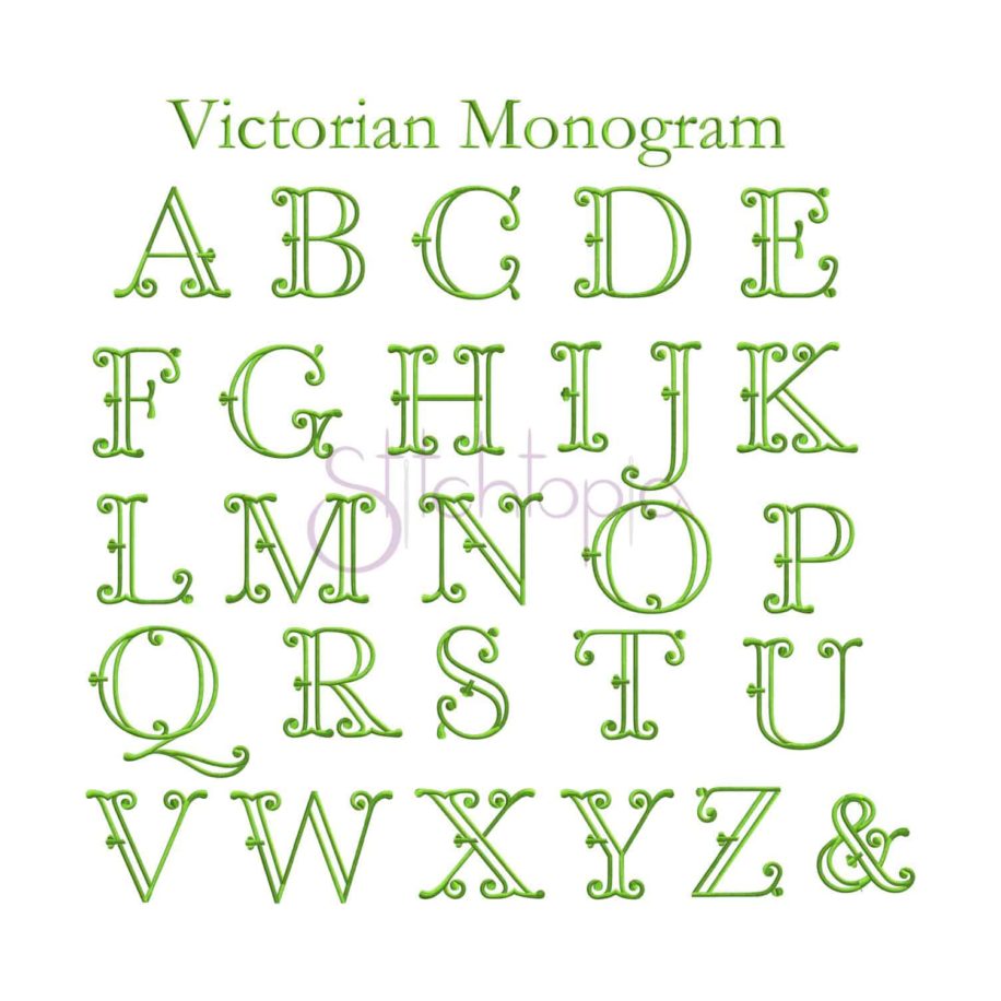 Monogram Embroidery Font Bundle - 10 Fonts - Stitchtopia