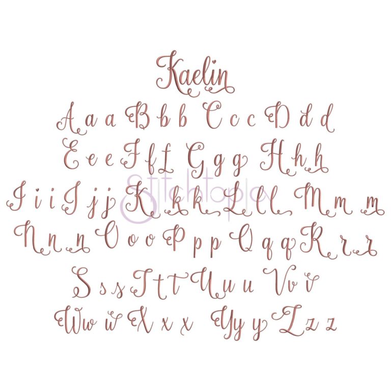 Script Embroidery Font Bundle #4 - 10 Fonts - Stitchtopia