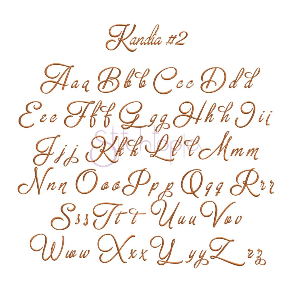 Script Embroidery Font Bundle #4 - 10 Fonts - Stitchtopia