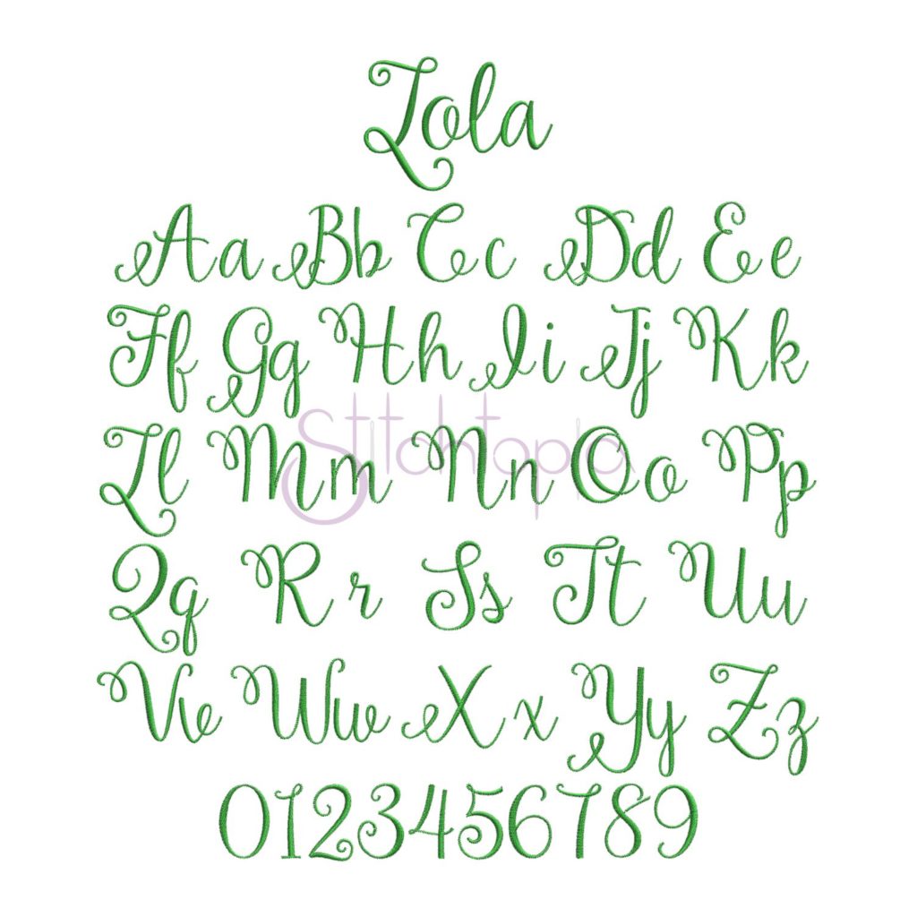 Script Embroidery Font Bundle #4 - 10 Fonts - Stitchtopia