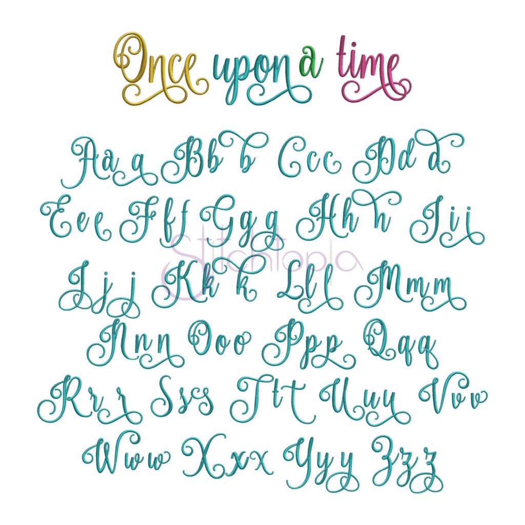 Script Embroidery Font Bundle #4 - 10 Fonts - Stitchtopia