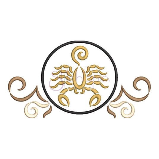 Zodiac Symbol Embroidery Design - Scorpio - Stitchtopia