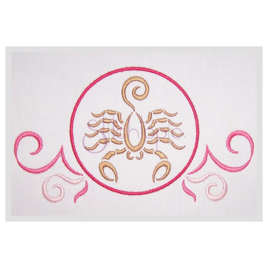 Zodiac Symbol Embroidery Design - Scorpio - Stitchtopia