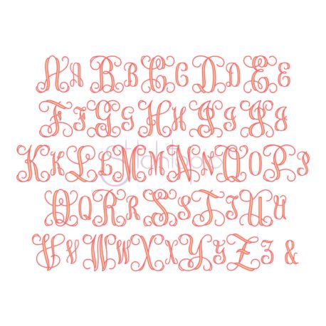 Monogram Embroidery Font Bundle #2 - 10 Fonts - Stitchtopia