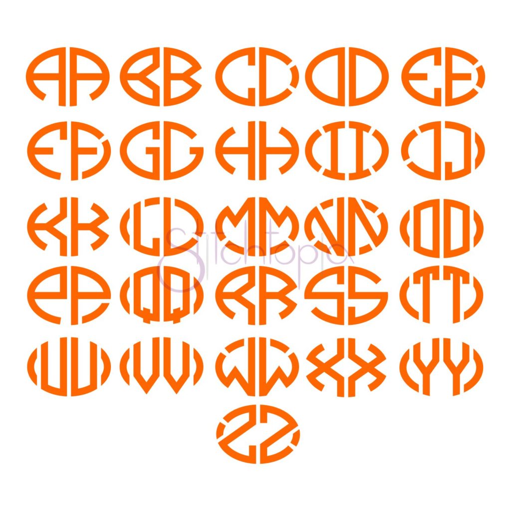 Monogram Embroidery Font Bundle #2 - 10 Fonts - Stitchtopia