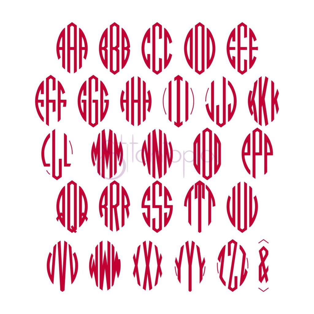 Monogram Embroidery Font Bundle #2 - 10 Fonts - Stitchtopia