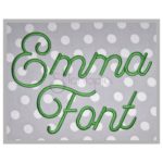 Emma Embroidery Font - 1" 1.25" 1.5" 2" 2.5" - Stitchtopia