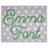 Emma Embroidery Font - 1" 1.25" 1.5" 2" 2.5" - Stitchtopia