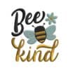 Bee Kind Embroidery Design - Stitchtopia