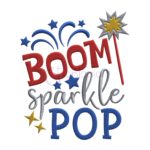 Boom Sparkle Pop Embroidery Design - Stitchtopia