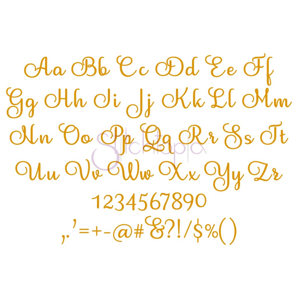 Avery Embroidery Font .75" 1" 1.25" 1.5" 2" - Stitchtopia