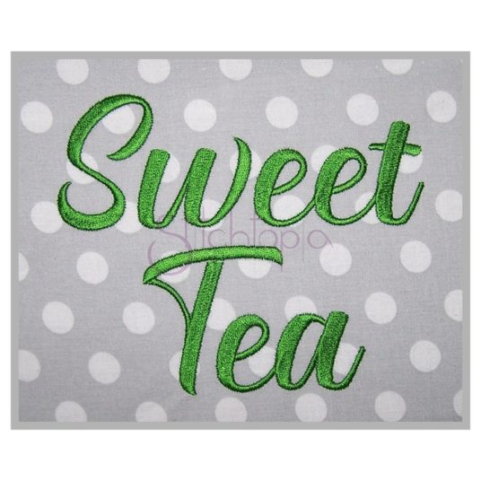 Sweet Tea Embroidery Font .75" 1" 1.25" 1.5" 2" - Stitchtopia