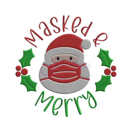 Masked & Merry Embroidery Design - Stitchtopia