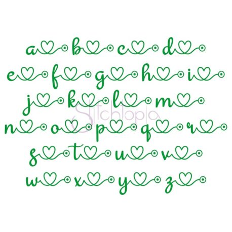 Nursing Embroidery Font Bundle #1-3 - 1" 1.25" 1.5" 2" 2.5" - Stitchtopia