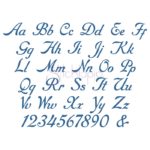 Blue Danube Embroidery Font .75" 1" 1.25" 1.5" 2" 2.5" - Stitchtopia