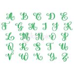 Notting Hill Embroidery Monogram 1" 1.5" 2" 2.5" 3" 3.5" - Stitchtopia