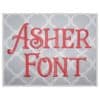 Asher Embroidery Font 1" 1.25" 1.5" 2" 2.5" - Stitchtopia