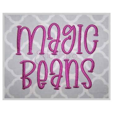 Magic Beans Embroidery Font .75" 1" 1.25" 1.5" 2" - Stitchtopia