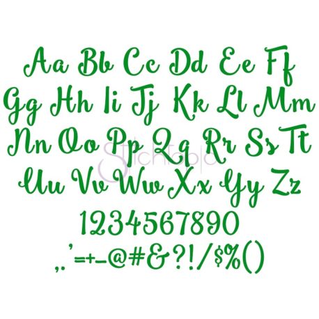 Spring Garden Embroidery Font .75" 1" 1.25" 1.5" 2" - Stitchtopia